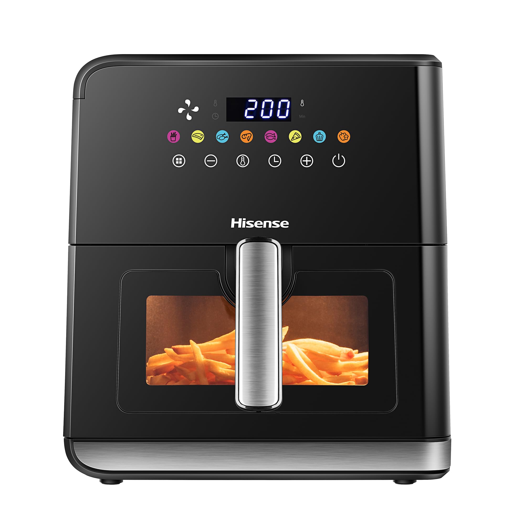Hisense H09AFBKS4S 1700W Air Fryer with Colorful Touch Panel and Visib